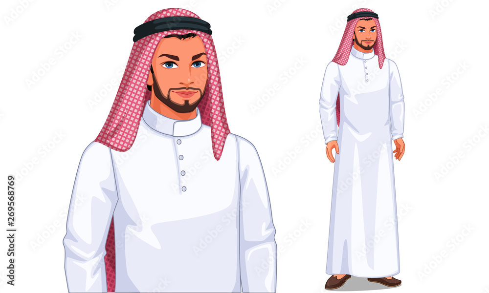 Vector illustration of Arabic man Stock Vector | Adobe Stock