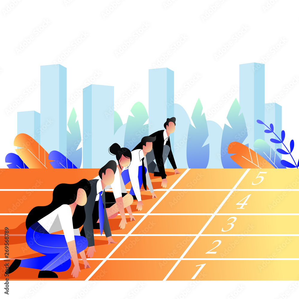Running Race Track Vector