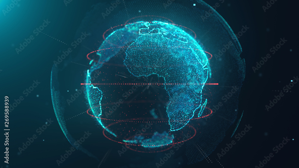 World Map Data Technology Stock Photo | Adobe Stock