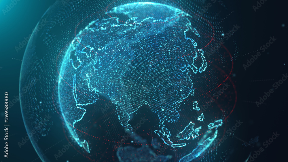 World Map Data Technology Stock Photo | Adobe Stock