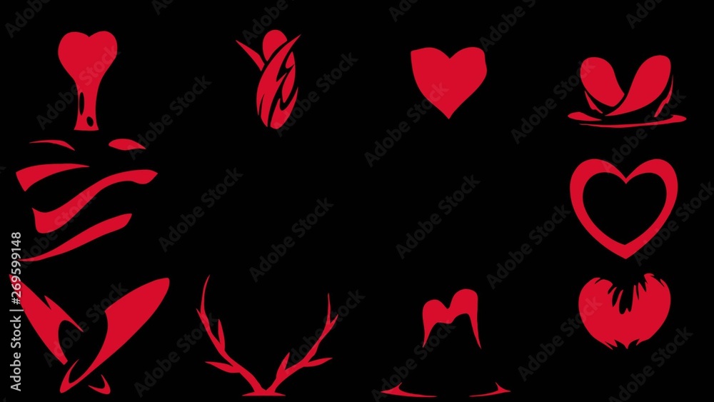 10 Heart Animation Overlays Stock Template | Adobe Stock