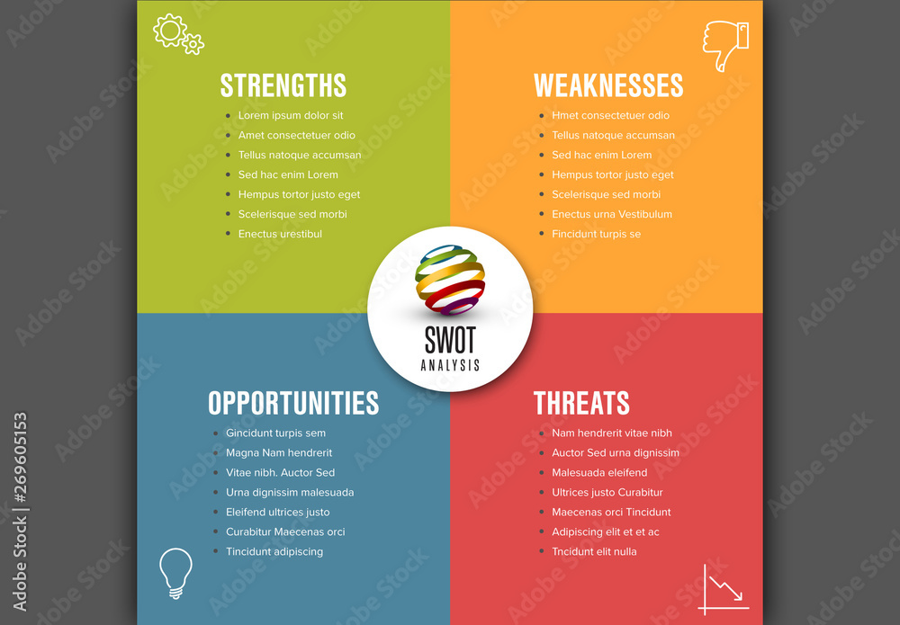 SWOT Infographic Template Stock Template | Adobe Stock