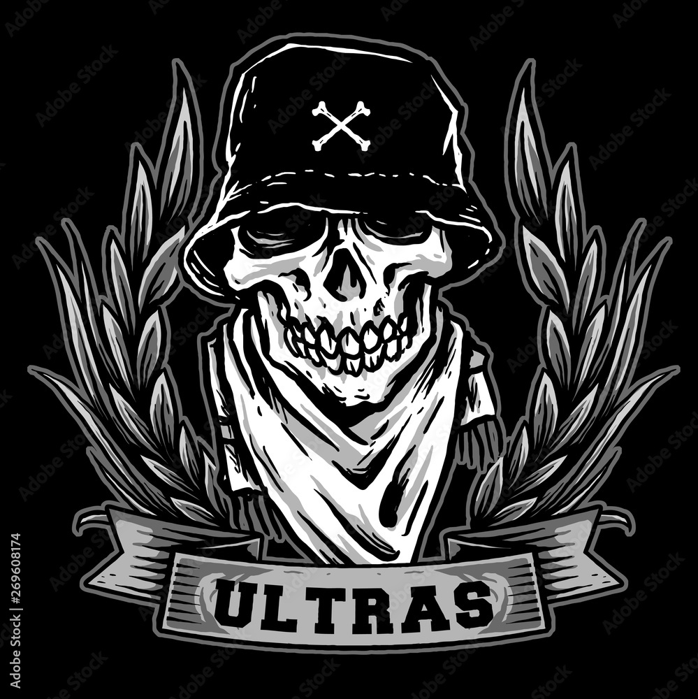 ultras skull Stock-Vektorgrafik | Adobe Stock
