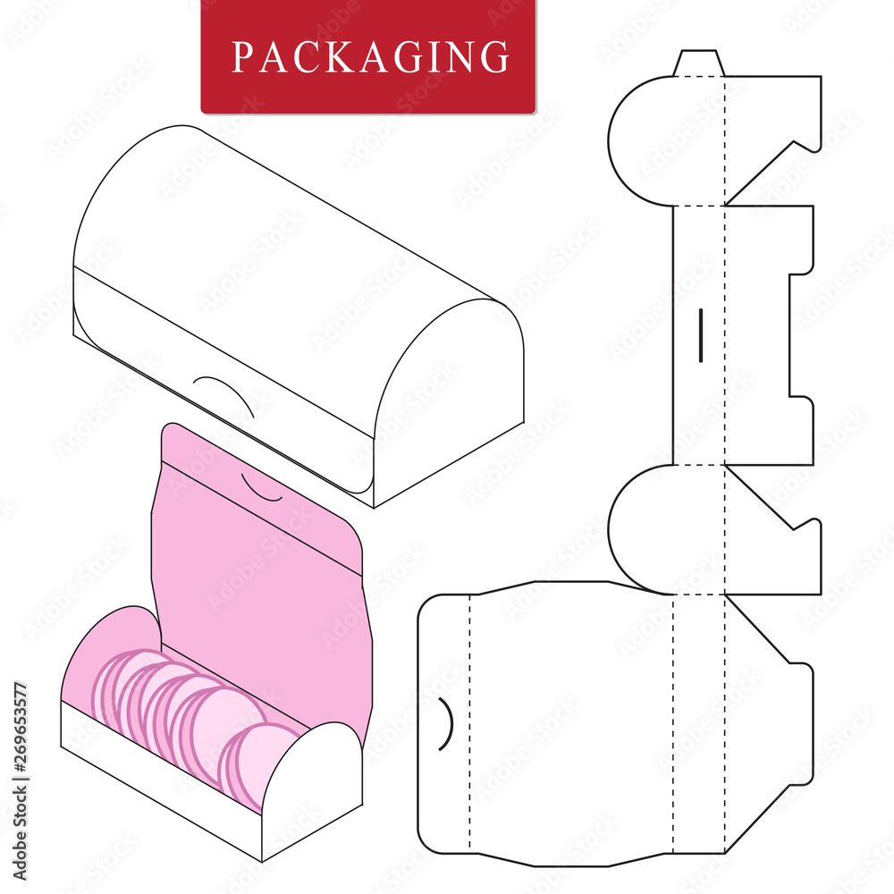 Vector Illustration of Box.Package Template. Isolated White Retail Mock ...