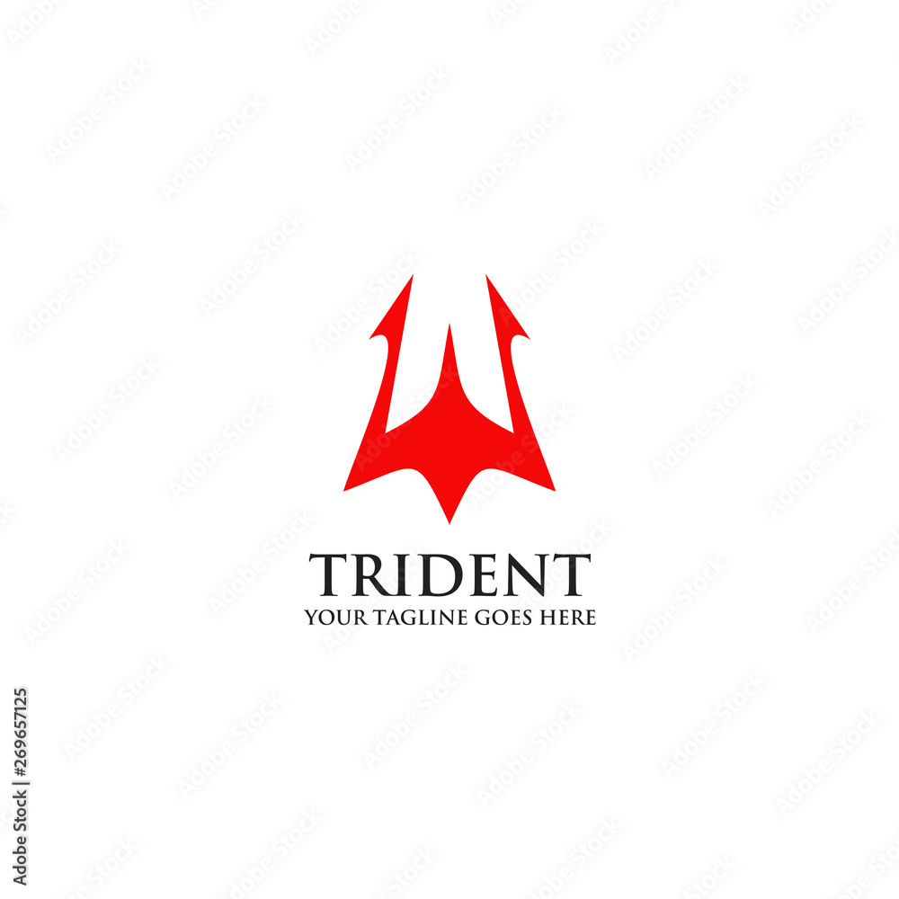 Trident logo design vector template Stock Vector | Adobe Stock