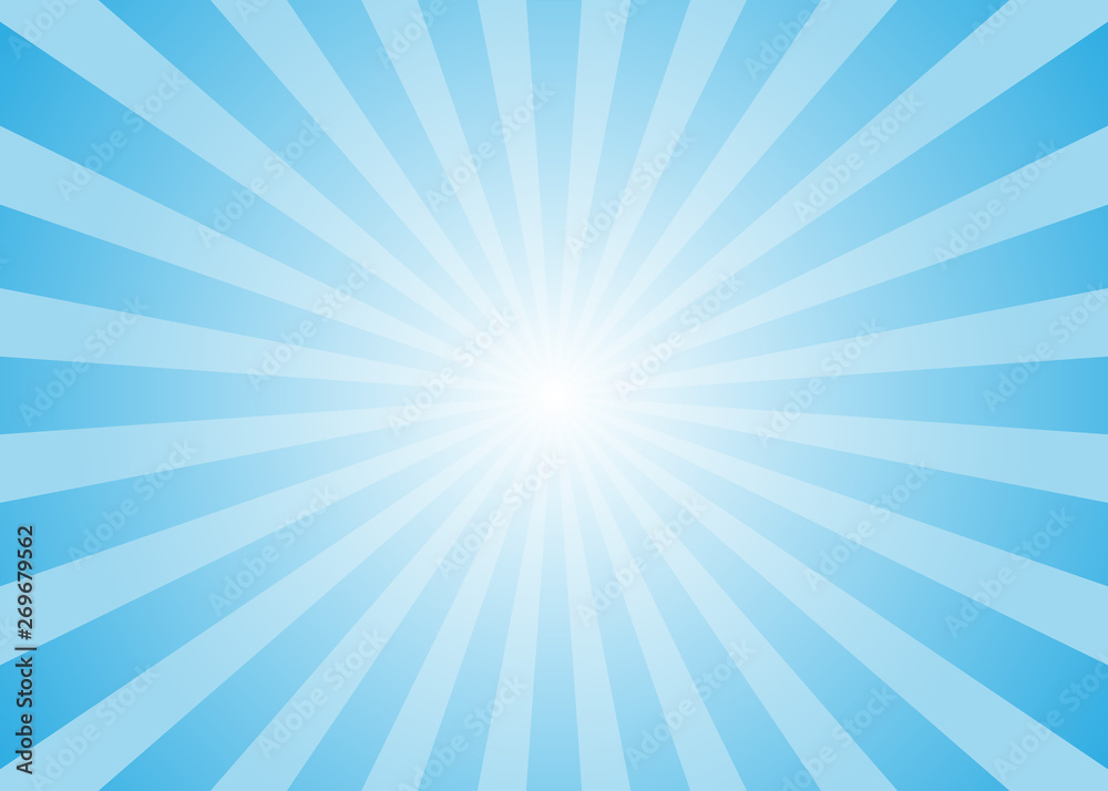 Sun Rays Vector Abstract Blue Sun Rays Background Stock Vector Adobe