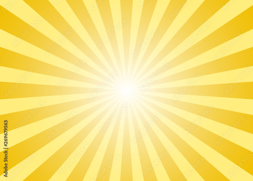 Abstract yellow sun rays background. Vector illustration Stock Vector ...