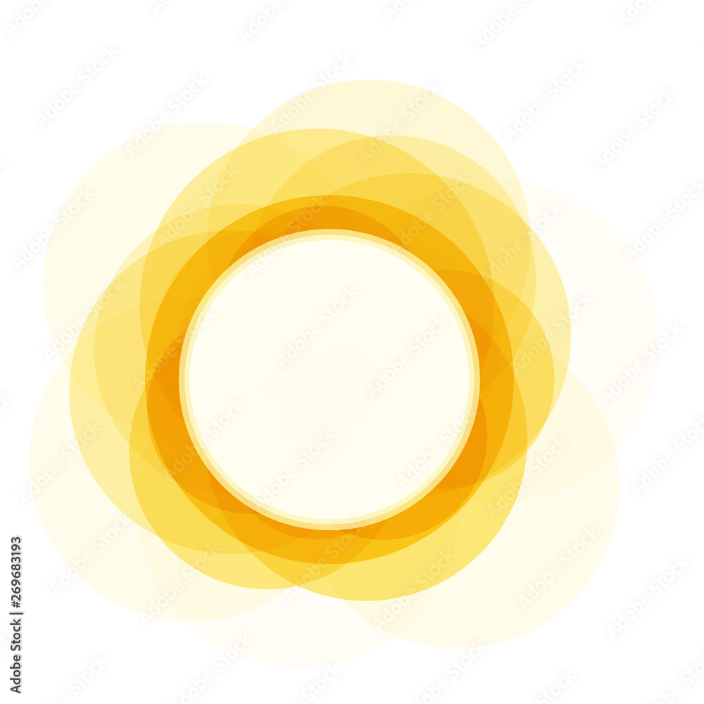 Summer icon. Sunny bright circle shape, sun shine brightly, flat simple ...