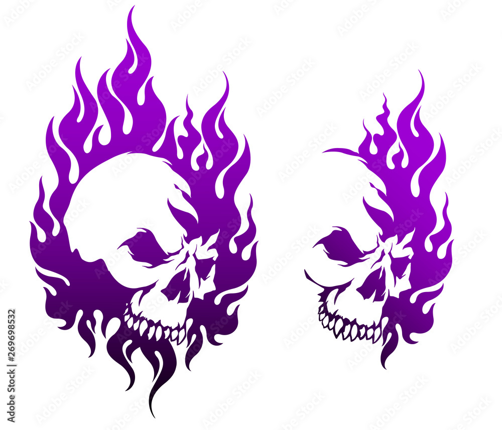 Purple Flame Skull