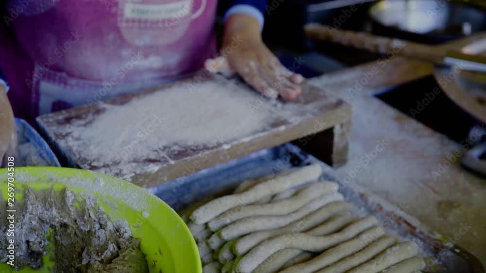 Wideo Stock: Lekor, keropok lekor or fish sausage is a traditional ...