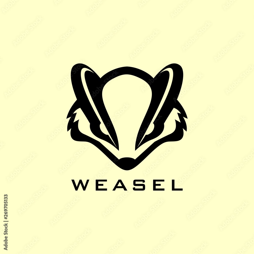weasel inspiration logo design Stock Vector | Adobe Stock