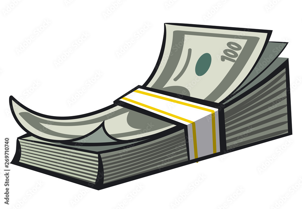cash money stack Stock Vector | Adobe Stock