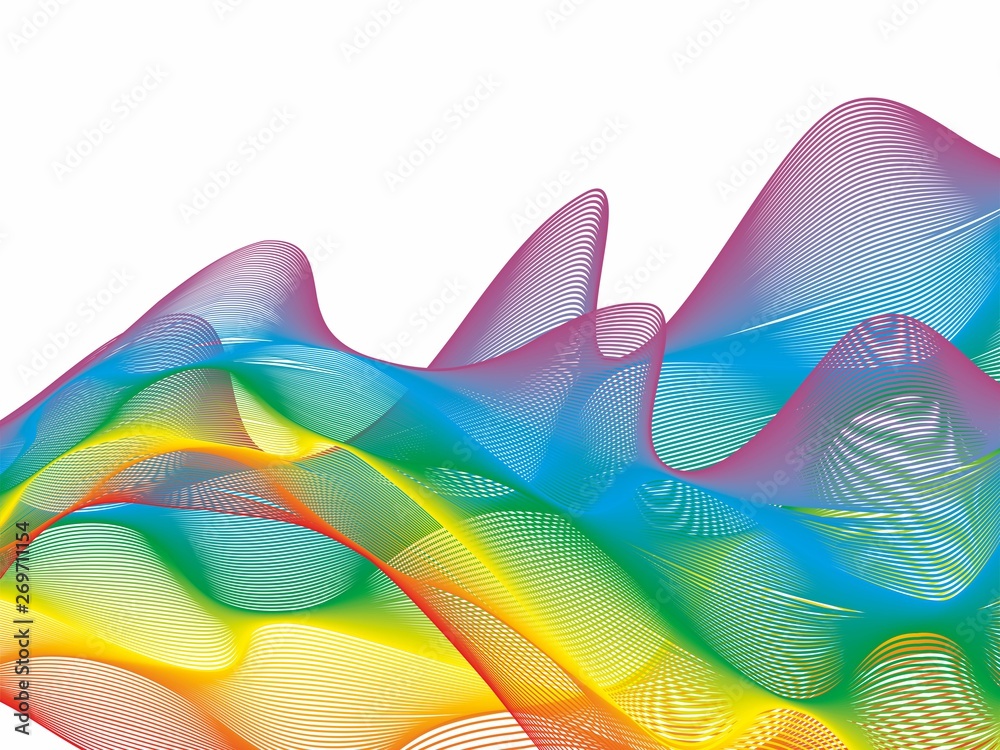 Abstract wavy background with dynamic effect. Abstract technology ...