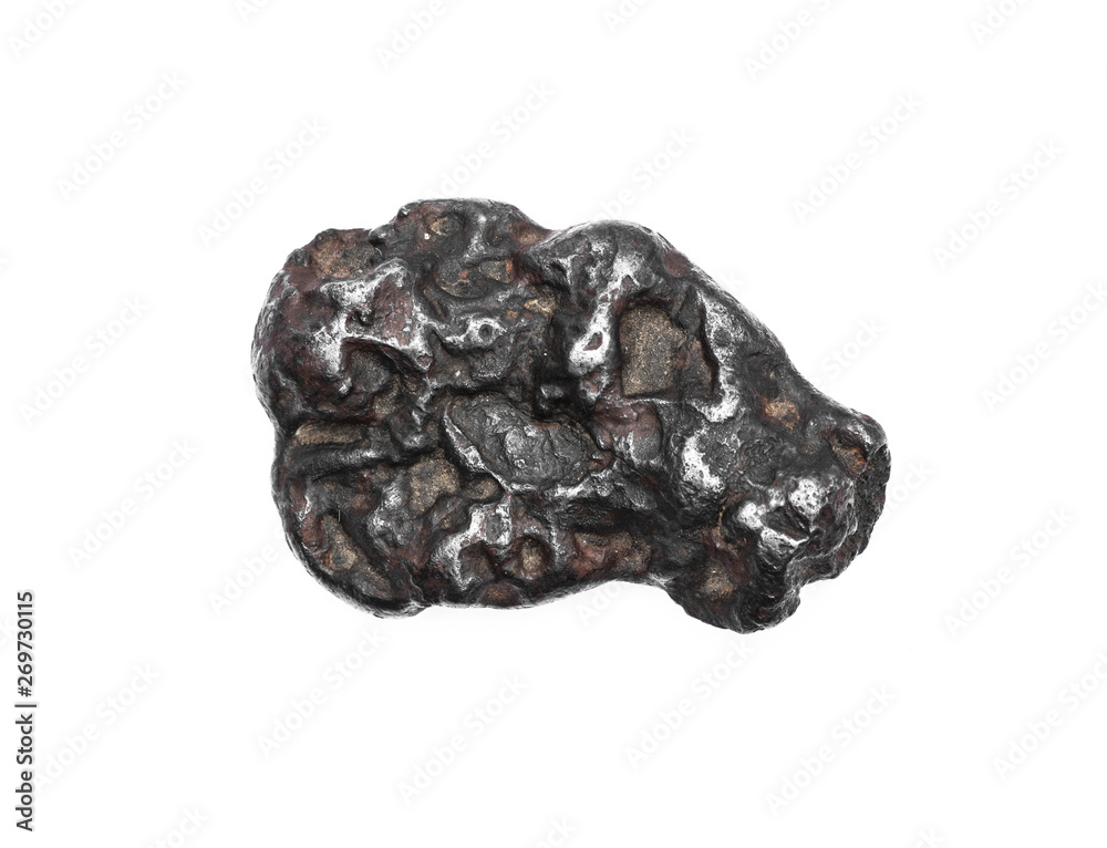 space metal meteorite isolated on white background Stock Photo | Adobe ...