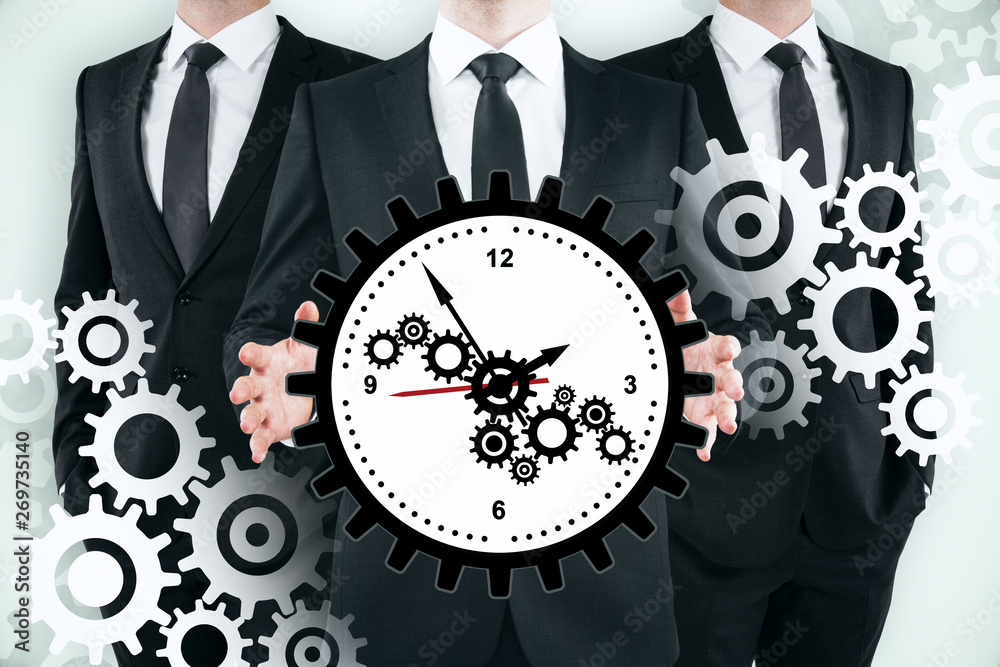 Teamwork, time management and mechanism concept Stock Photo | Adobe Stock