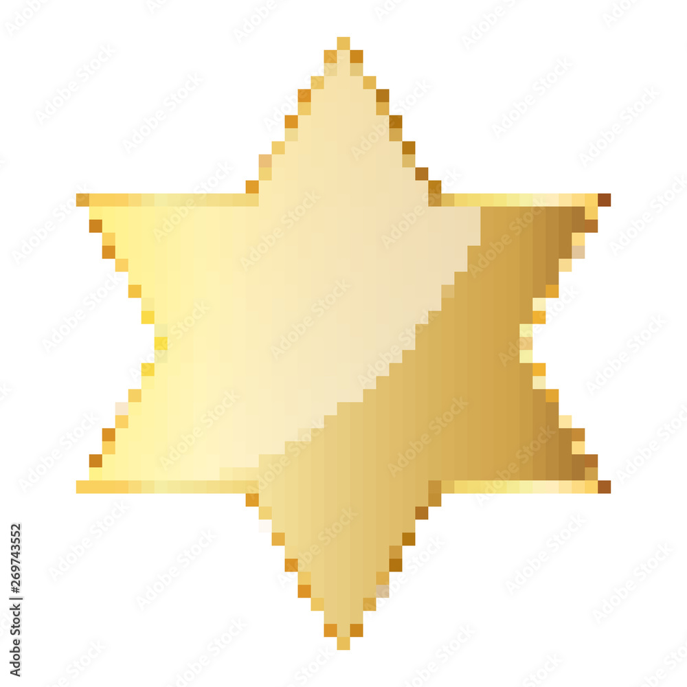 Pixel art design of Star. Vector illustration. Stock Vector | Adobe Stock