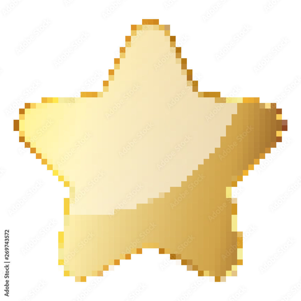 Pixel art design of Star. Vector illustration. Stock Vector | Adobe Stock