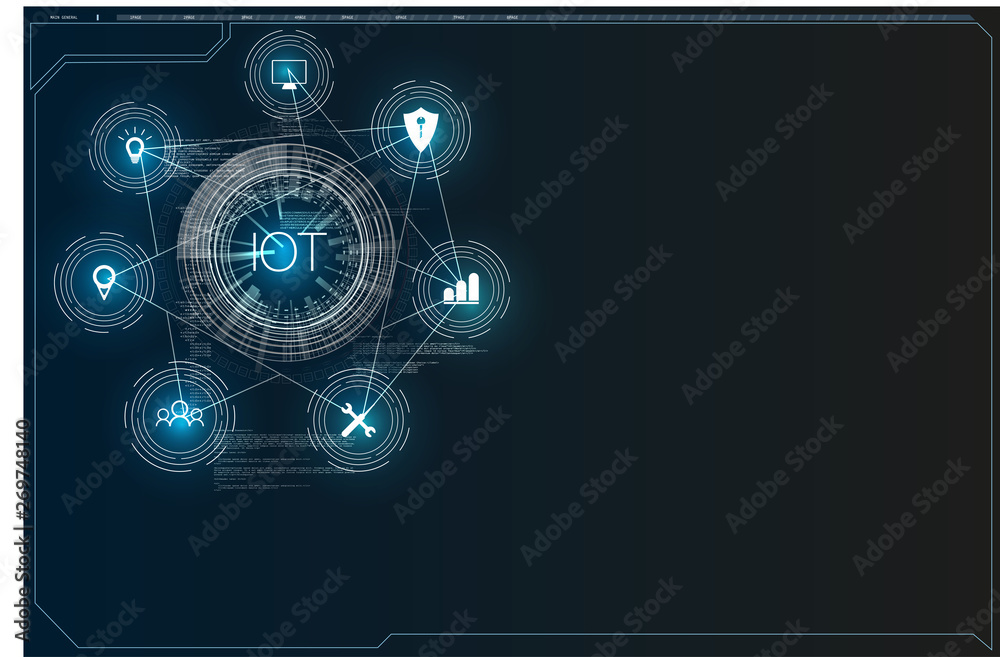 Internet of things (IoT) and networking concept for connected devices ...