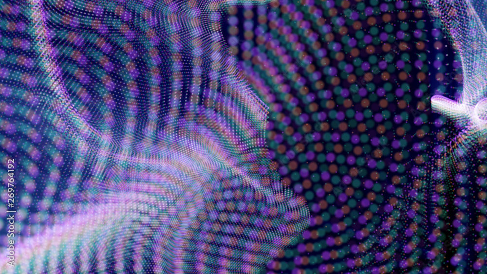 Form Particle System Fabric Background - Fractal Noise Pattern Stock ...