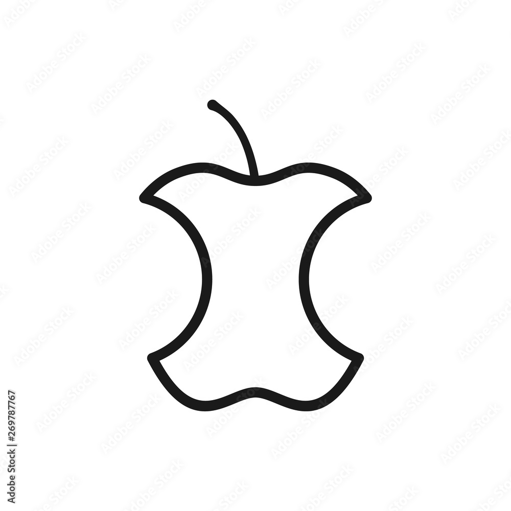 Apple Fruit Bite Icon