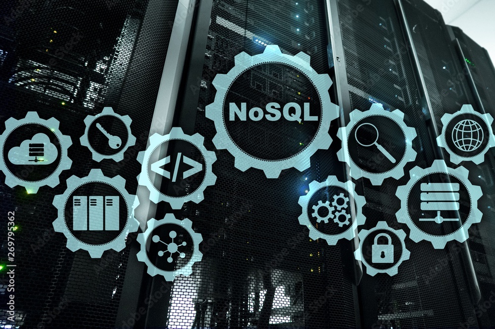 NoSQL. Structured Query Language. Database Technology Concept. Server ...