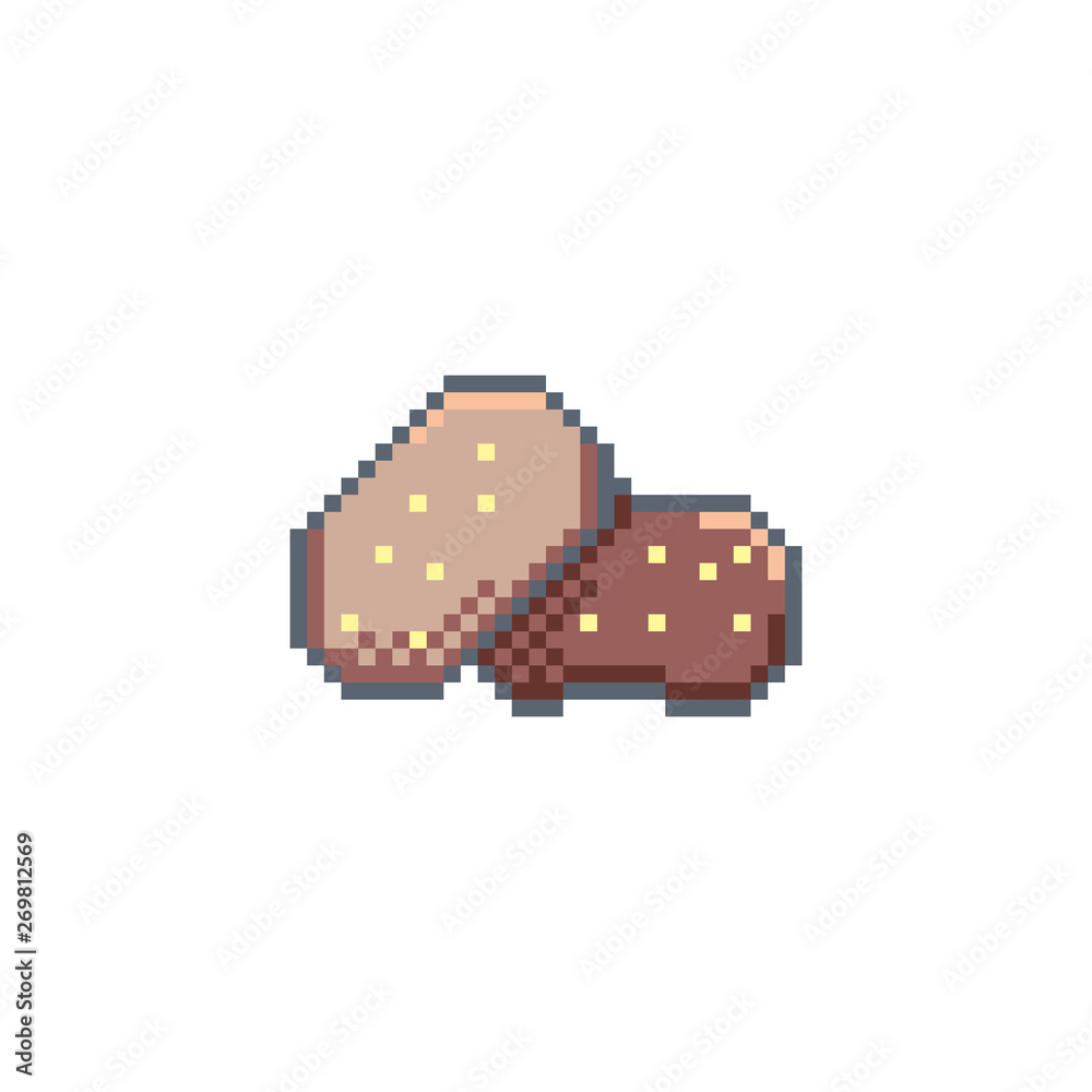 Minecraft Bread Pixel Art