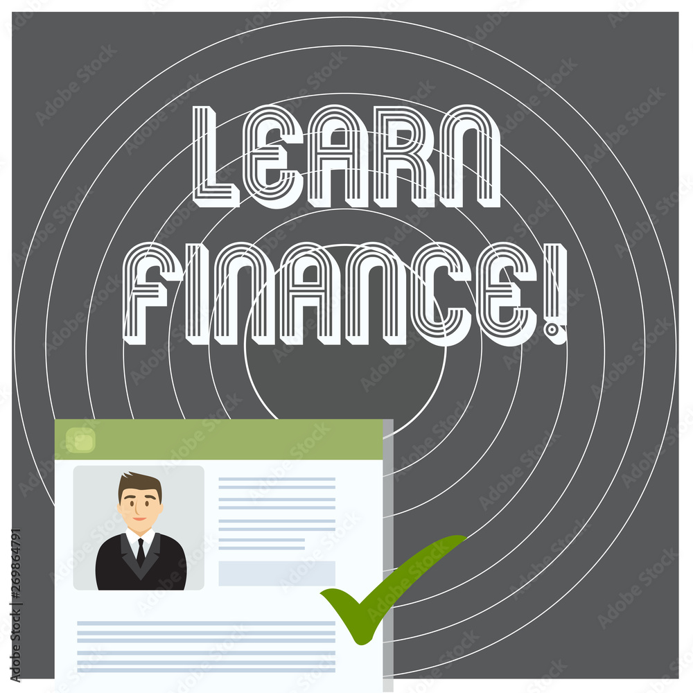 Writing note showing Learn Finance. Business concept for study which ...