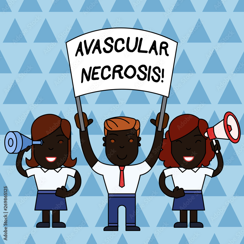 Text sign showing Avascular Necrosis. Business photo text death of bone ...