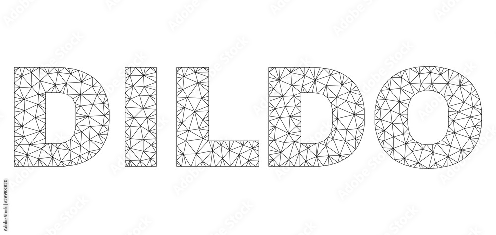 Mesh Vector Dildo Text Abstract Lines And Circle Dots Are Organized
