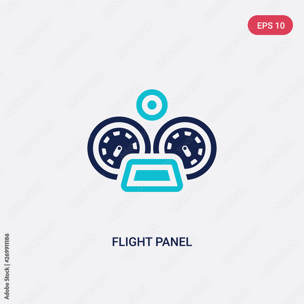 two color flight panel vector icon from airport terminal concept ...