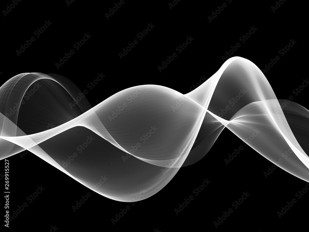Abstract Black And White Wave Design Stock Illustration | Adobe Stock