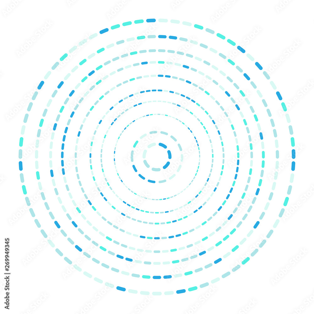Colorful dashed random circles Stock Vector | Adobe Stock