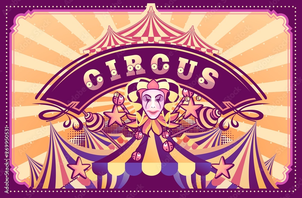 circus retro poster Stock Vector | Adobe Stock