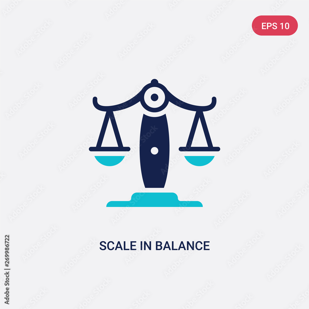 two color scale in balance vector icon from business concept. isolated ...