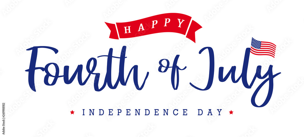 United States of America Fourth of July, Independence Day vintage logo ...