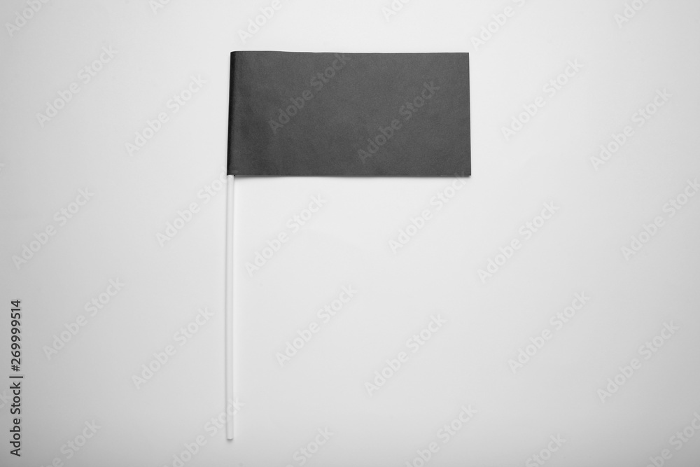 Little black flag mockup for advertising and design. Empty banner ...