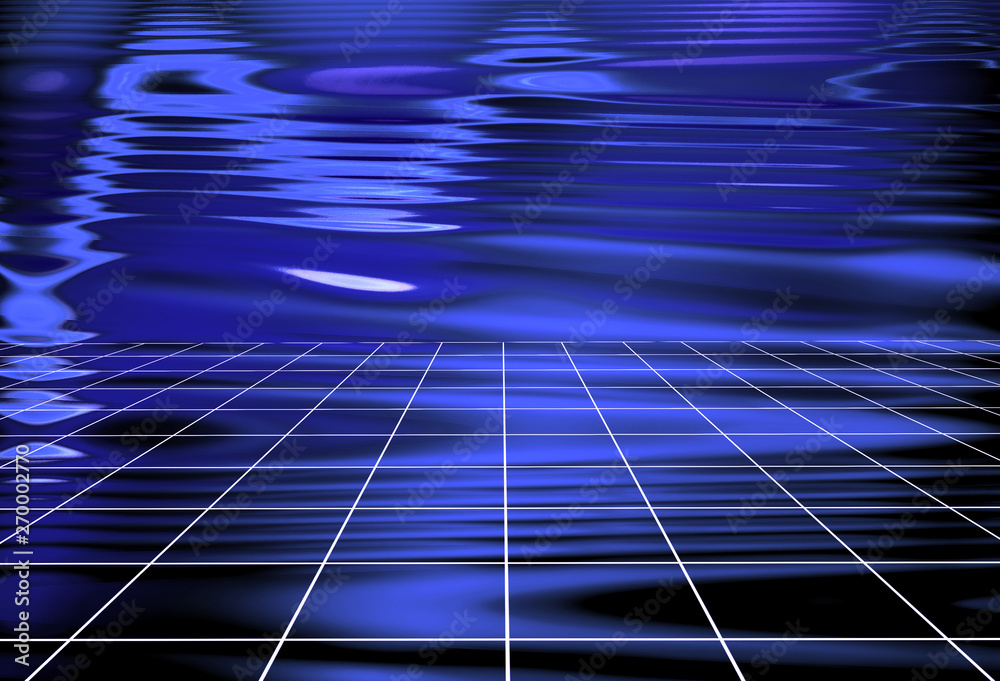Abstract Ultra Violet Waves Holographic background. Composition of ...