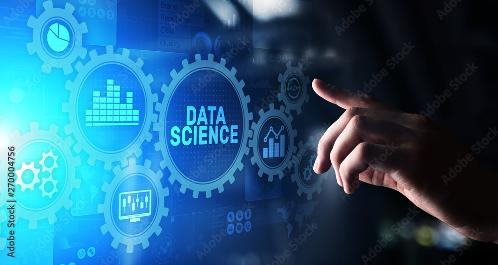 Big Data science analysis business technology concept on virtual screen ...
