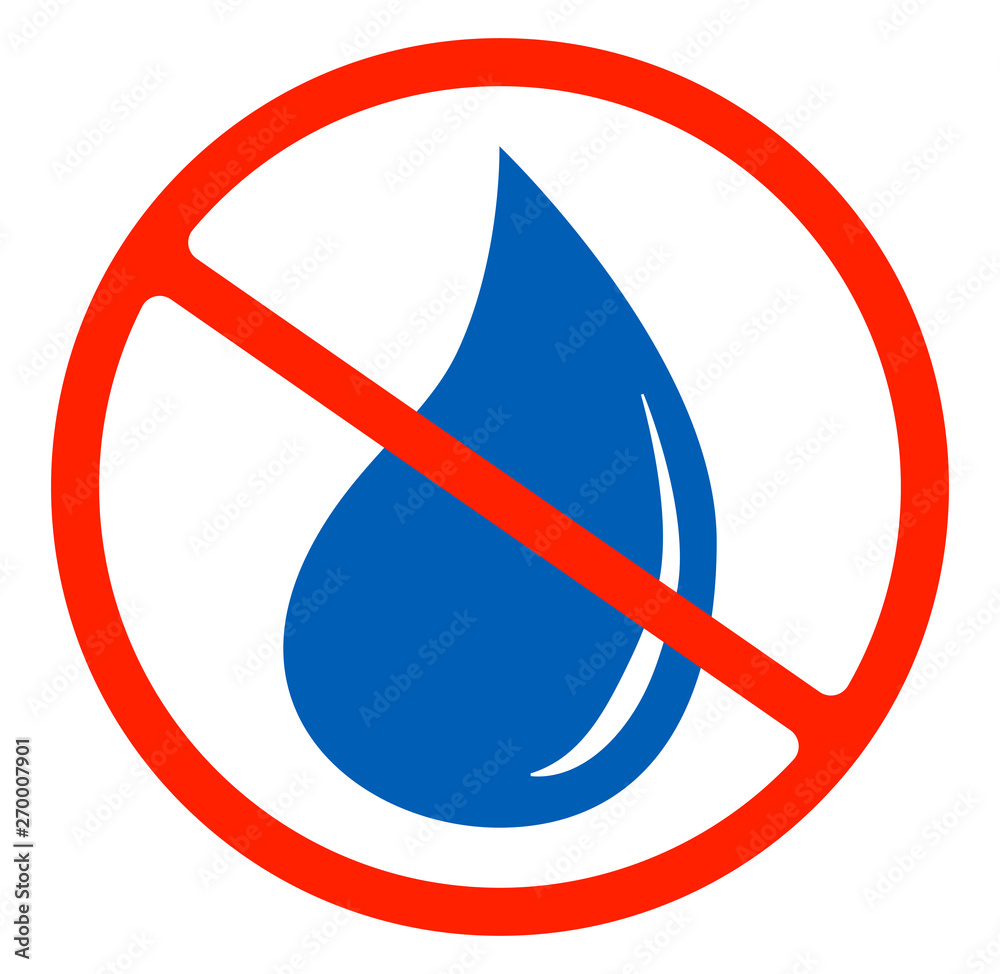 No water resistant, no waterproof or do not drink with drop warning ...