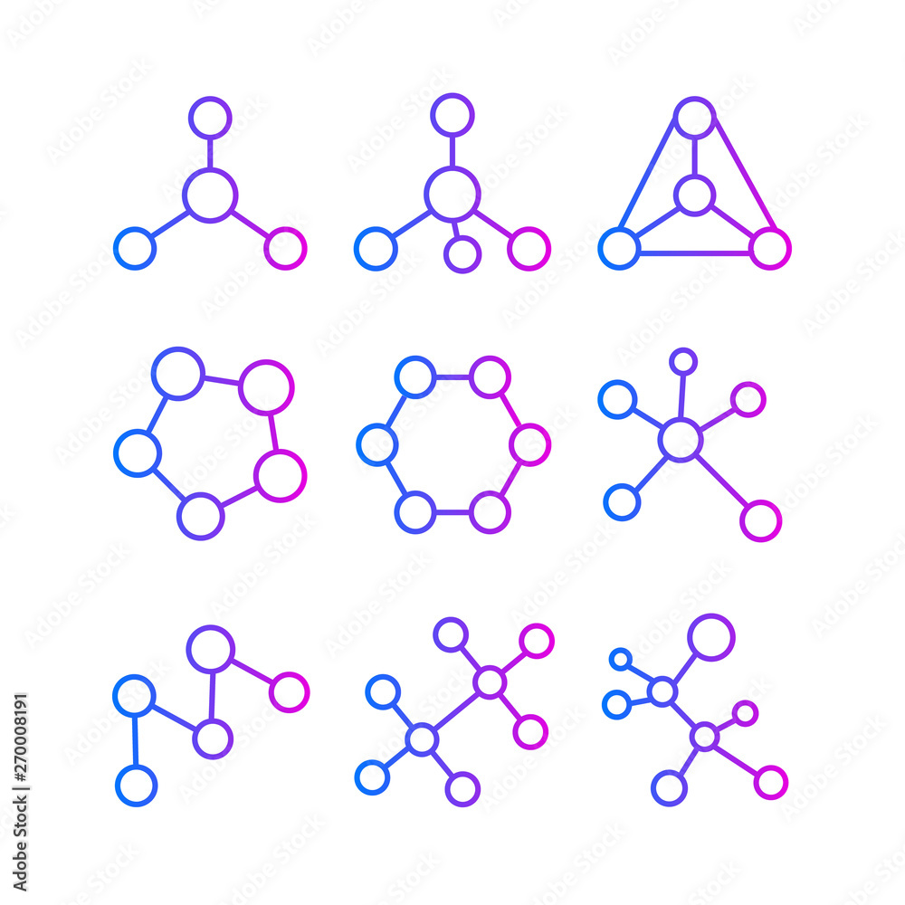 structural formulas of molecules on white background Stock Vector ...