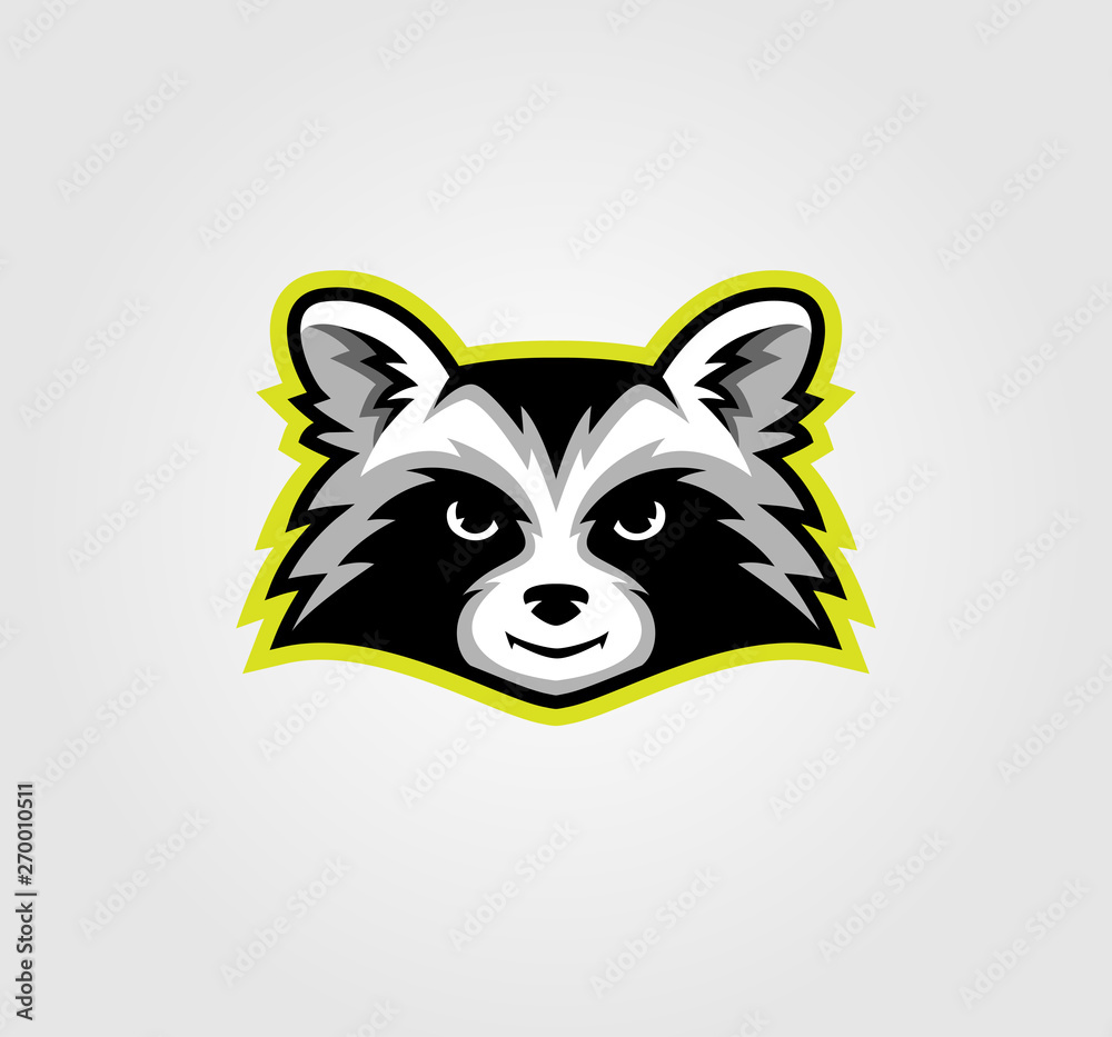 Raccoon mascot logo design vector Stock Vector | Adobe Stock
