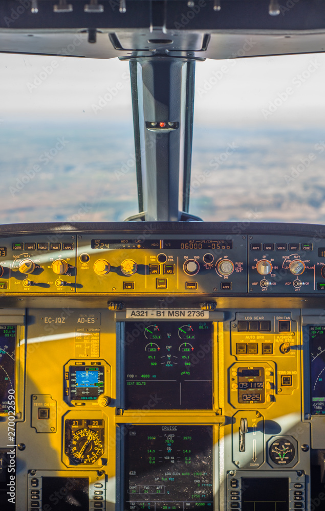 Airbus cockpit Stock Photo | Adobe Stock