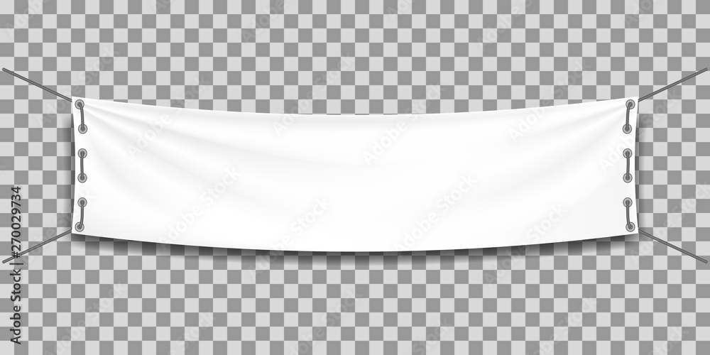 Textile banner, isolated on transparent background. Stock Vector ...