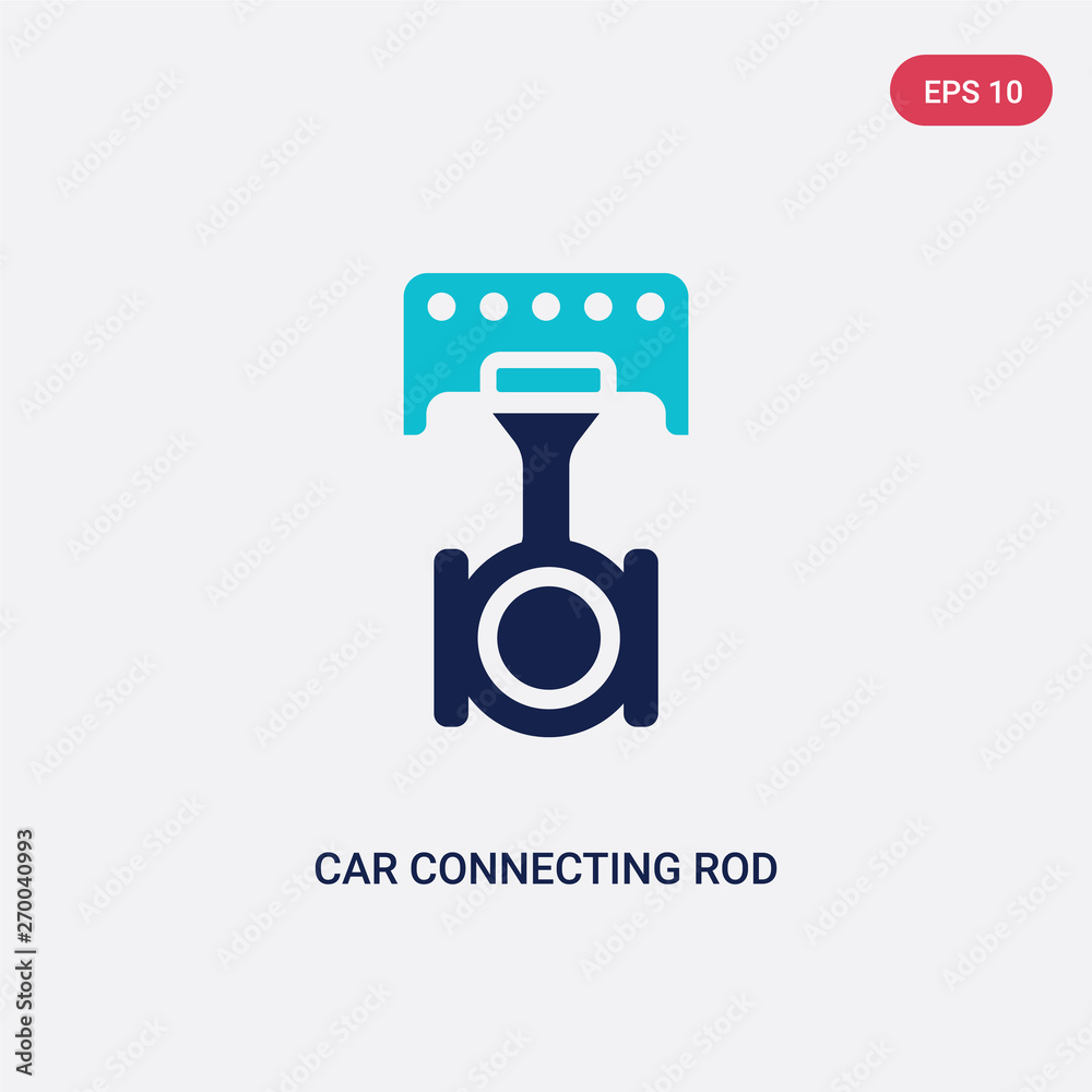 two color car connecting rod vector icon from car parts concept ...