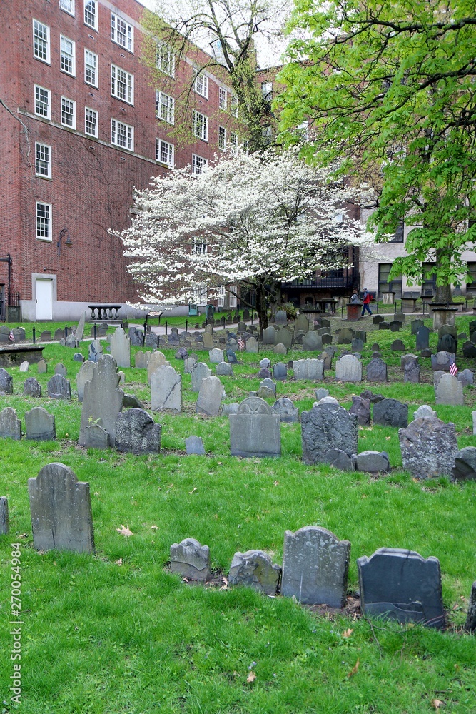 boston, Granary Burying Ground, cemetery, stone, graveyard, grass ...