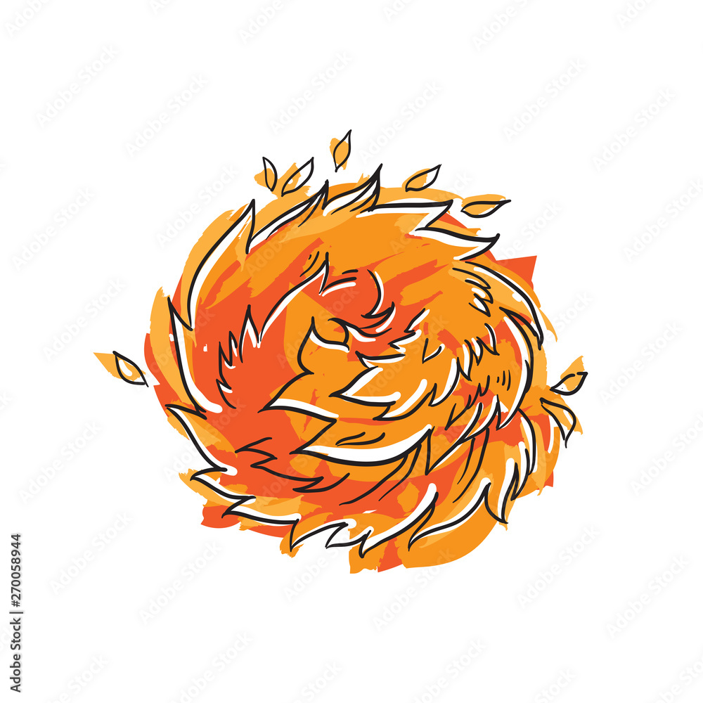 Cartoon flame icon Stock Vector | Adobe Stock