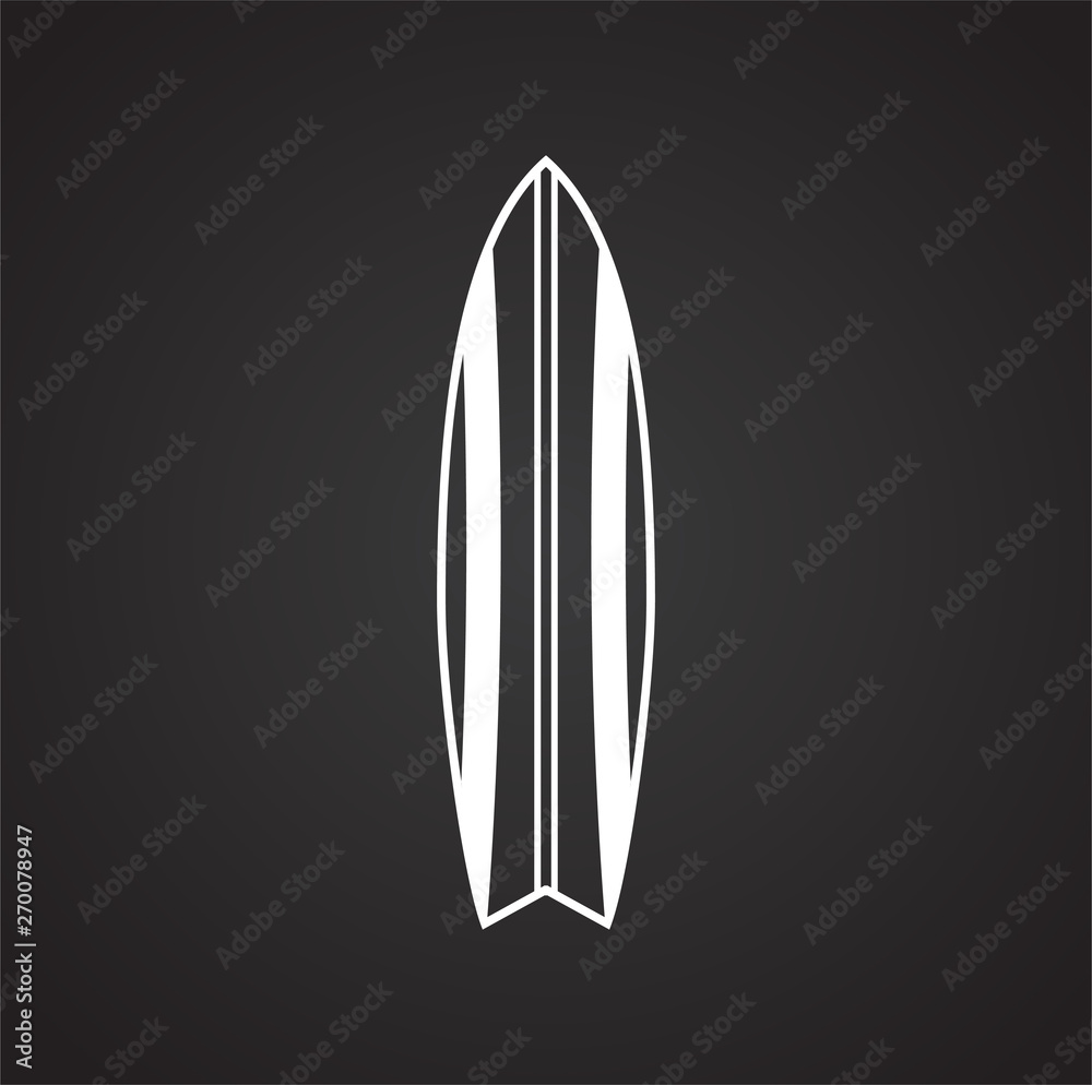 Surfboard icons on background for graphic and web design. Simple vector ...