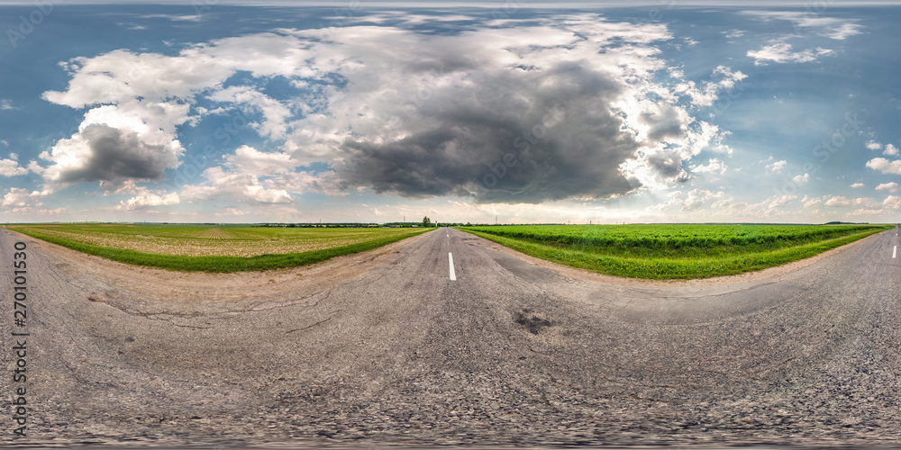 full seamless spherical hdri panorama 360 degrees angle view on asphalt ...