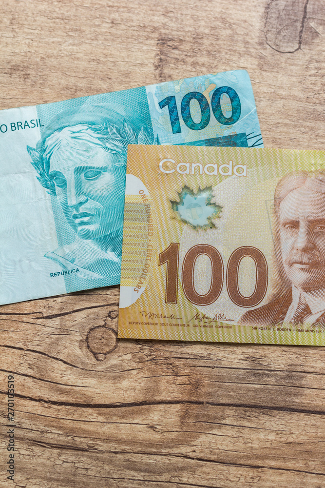 Canadian Money On Table