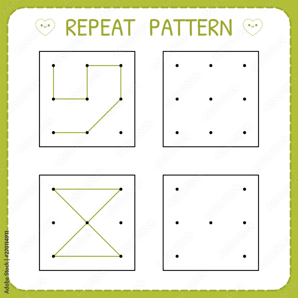 Repeat pattern. Educational games for practicing motor skills. Working ...